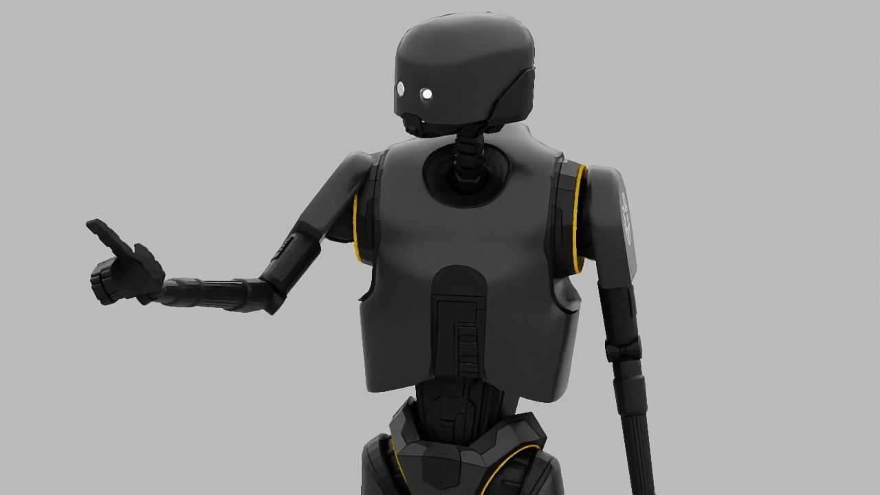 Rogue One Imperial robot rigged 3D model rigged | CGTrader