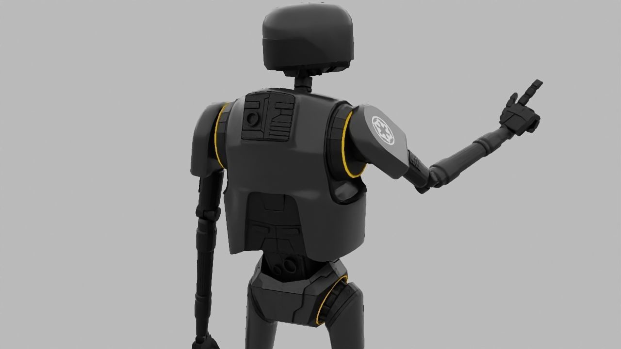 Rogue One Imperial robot rigged 3D model rigged | CGTrader