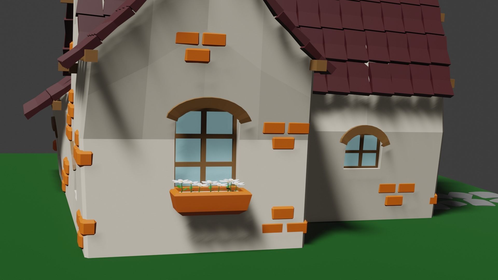 Cartoon Little House free VR / AR / low-poly 3D model | CGTrader