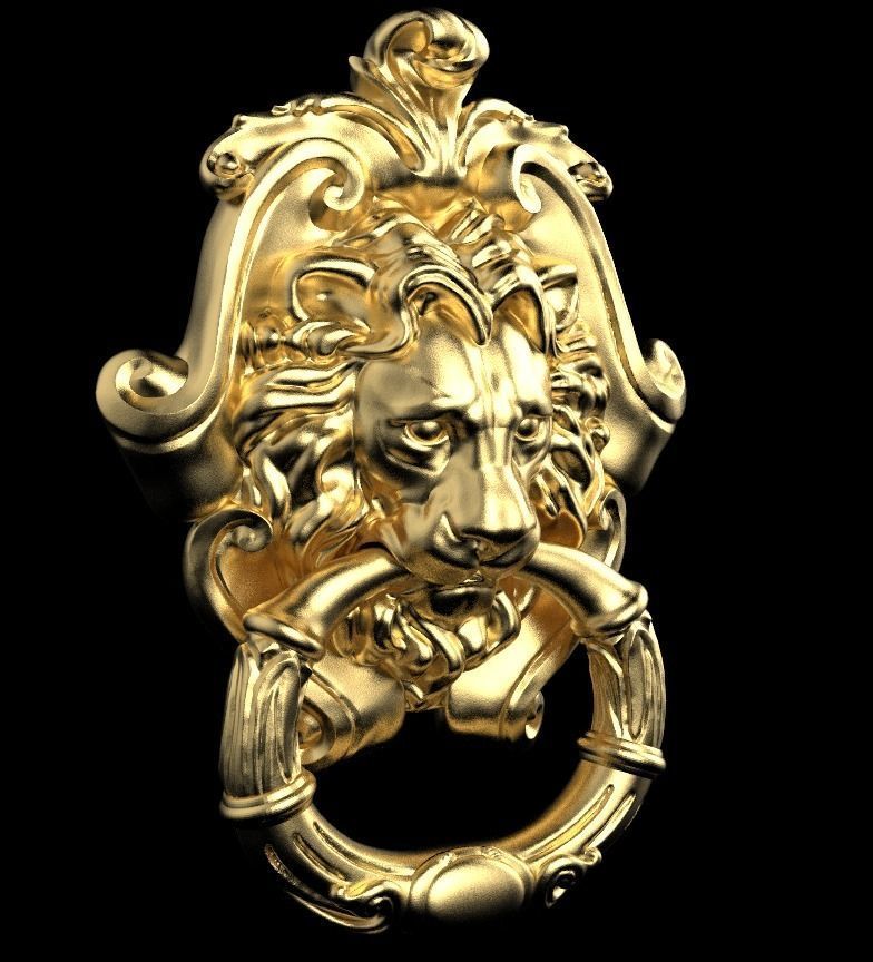 KNOCKER ornate bronze door 3D model 3D printable | CGTrader