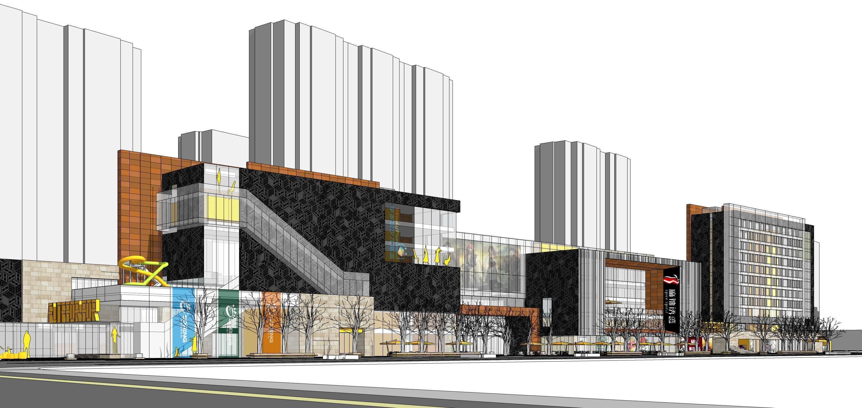 Sketchup Commercial Office Complex K2 3D model | CGTrader