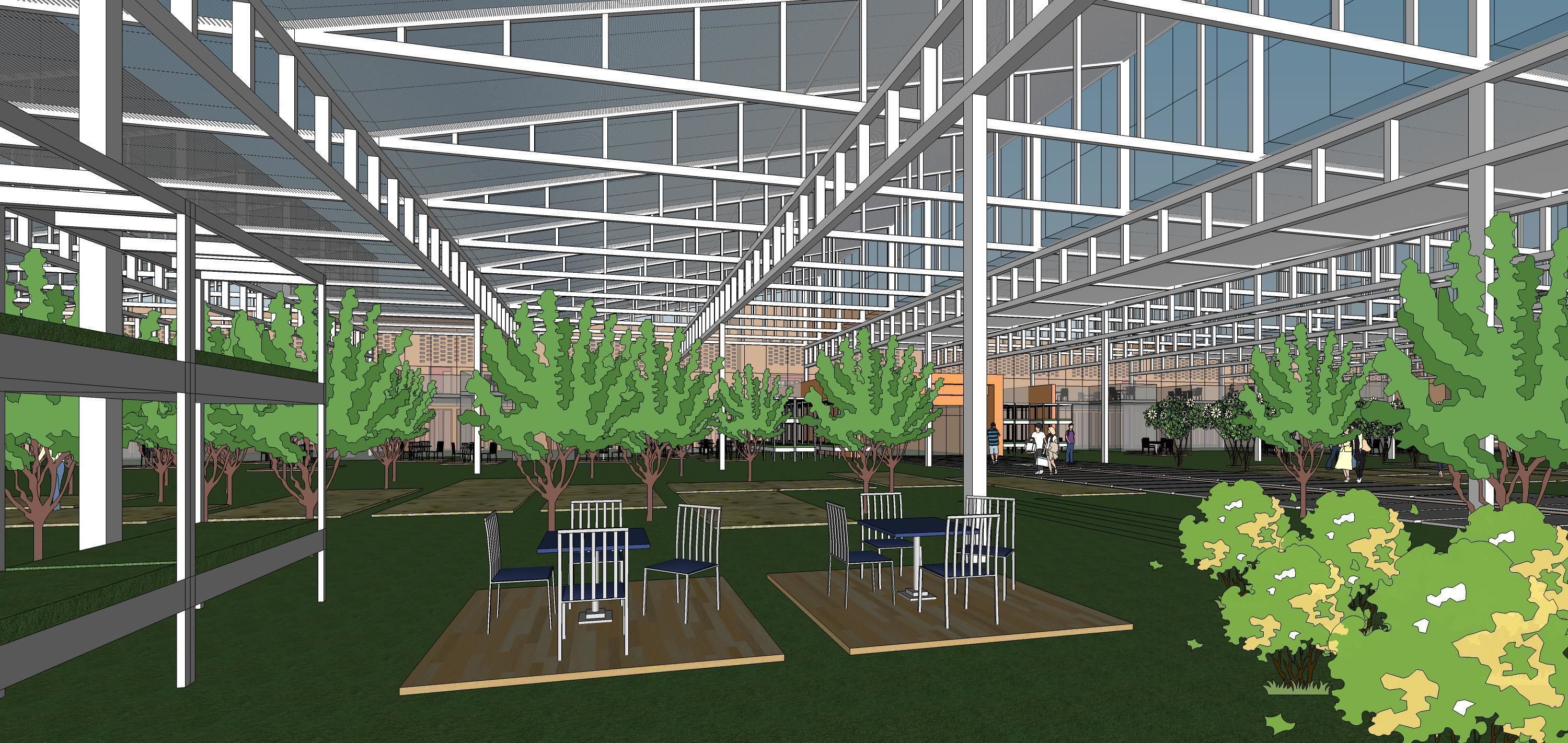 Sketchup Traditional complex and greenhouse K5 3D model | CGTrader