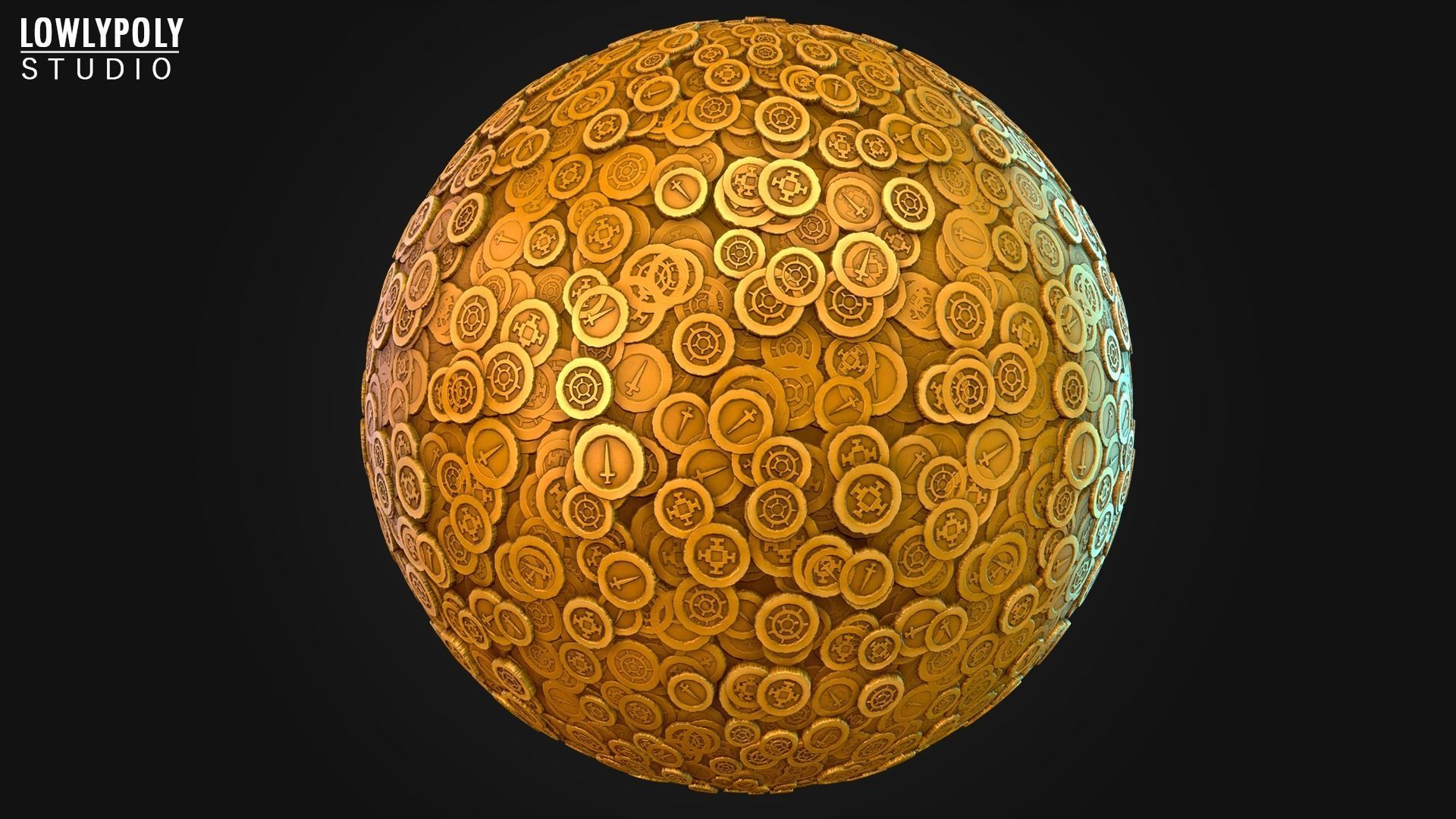 Texture Stylized Coins Vol 150 - Hand Painted Textures VR / AR / low ...