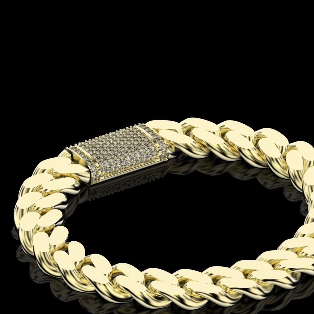 10 mm Cuban chain lock system with 3 models alternatives 3D model 3D ...