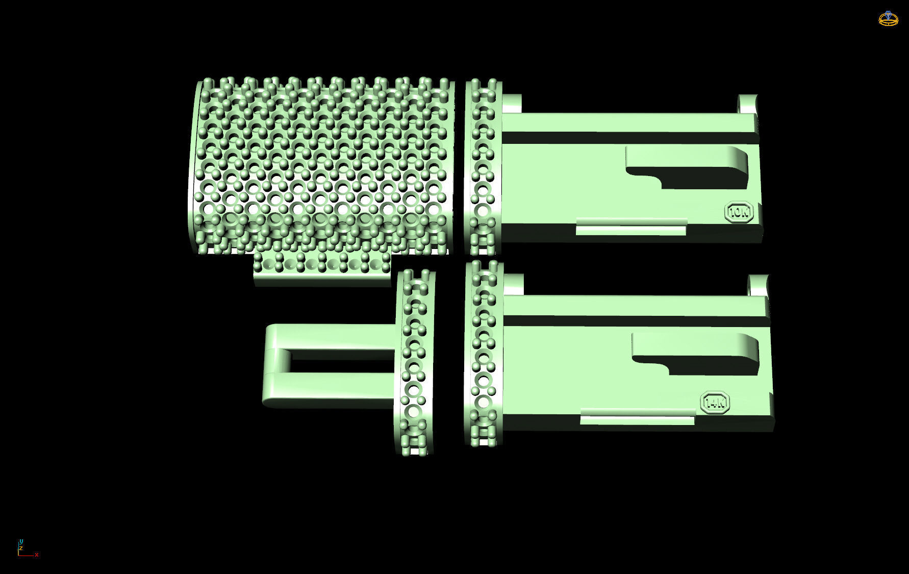 10 mm Cuban chain lock system with 3 models alternatives 3D model 3D ...