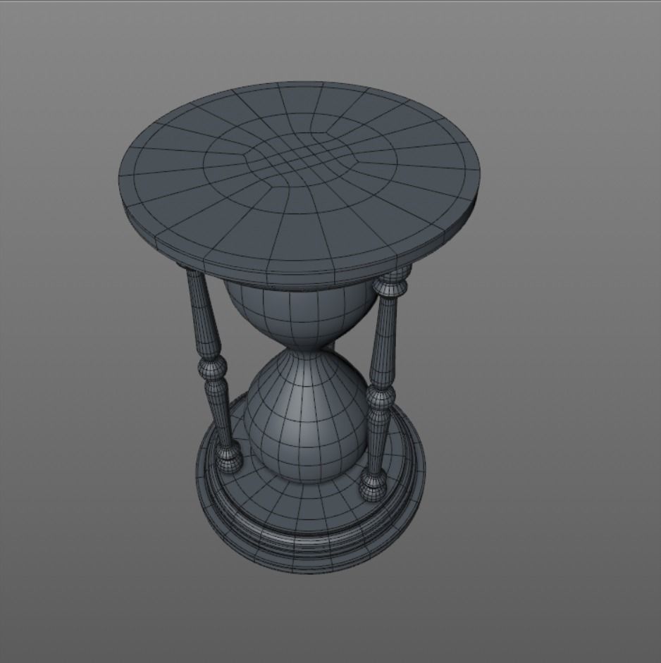 3D model Low poly Hourglass Sand Clock with PBR textures VR / AR / low ...