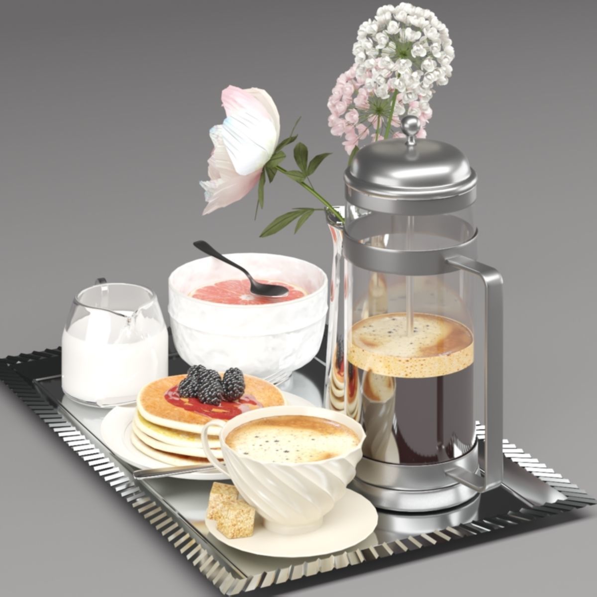 afternoon tea 3D model | CGTrader