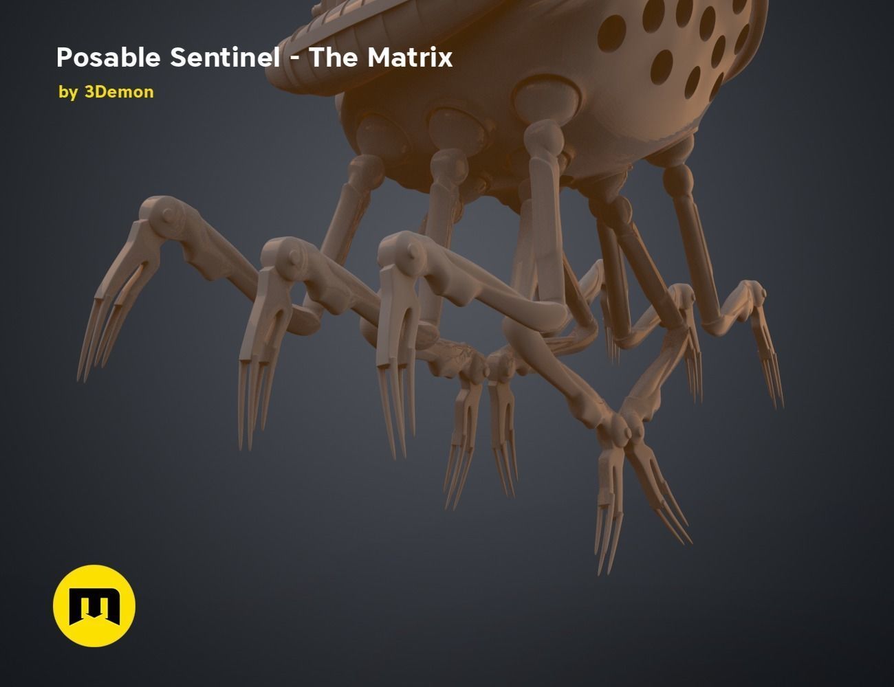 Posable Sentinel - The Matrix 3D model 3D printable | CGTrader