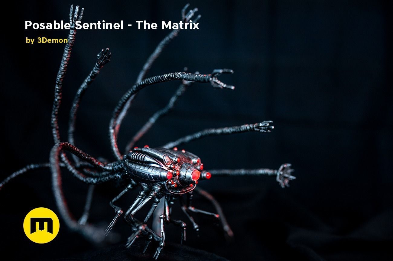 Posable Sentinel - The Matrix 3D model 3D printable | CGTrader