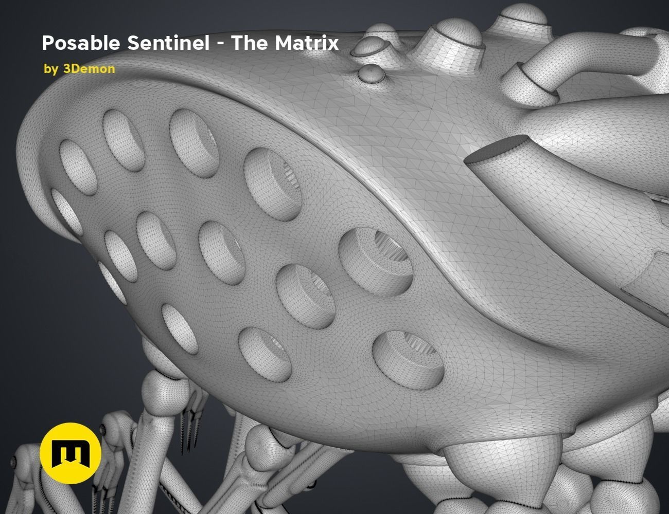 Posable Sentinel - The Matrix 3D model 3D printable | CGTrader