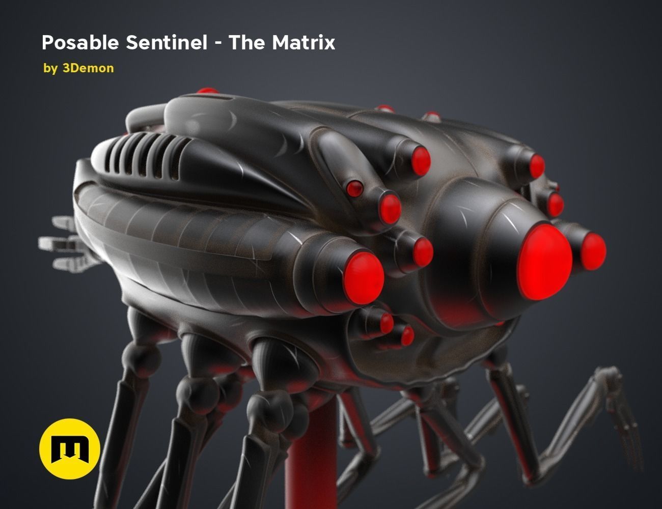 Posable Sentinel - The Matrix 3D model 3D printable | CGTrader