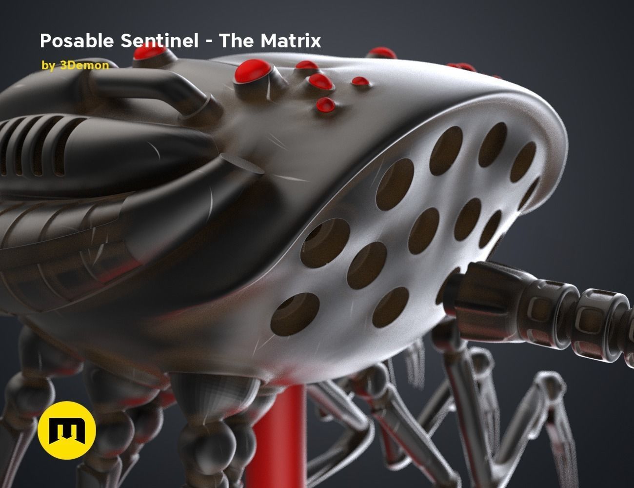 Posable Sentinel - The Matrix 3D model 3D printable | CGTrader