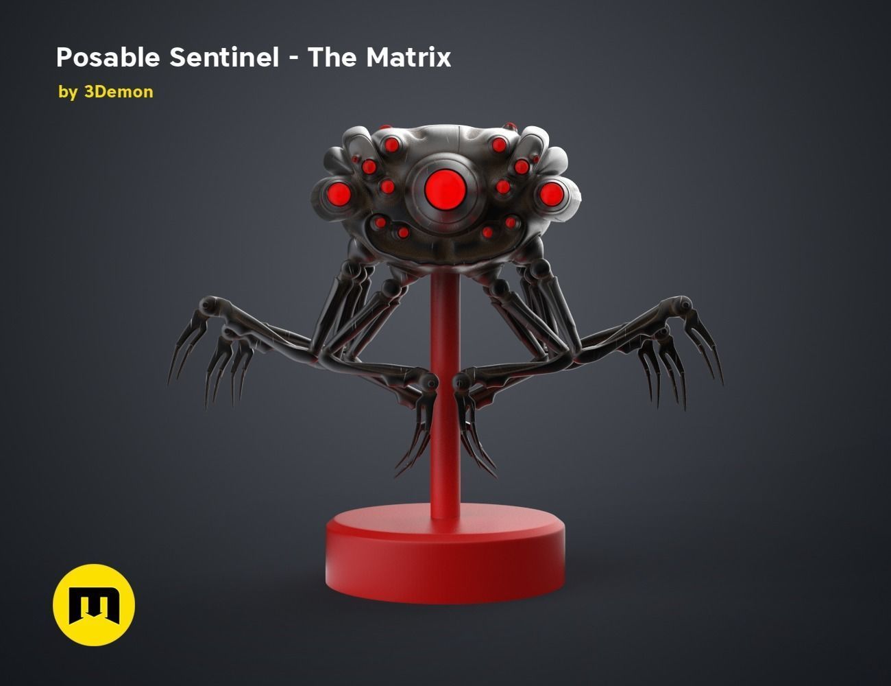 Posable Sentinel - The Matrix 3D model 3D printable | CGTrader