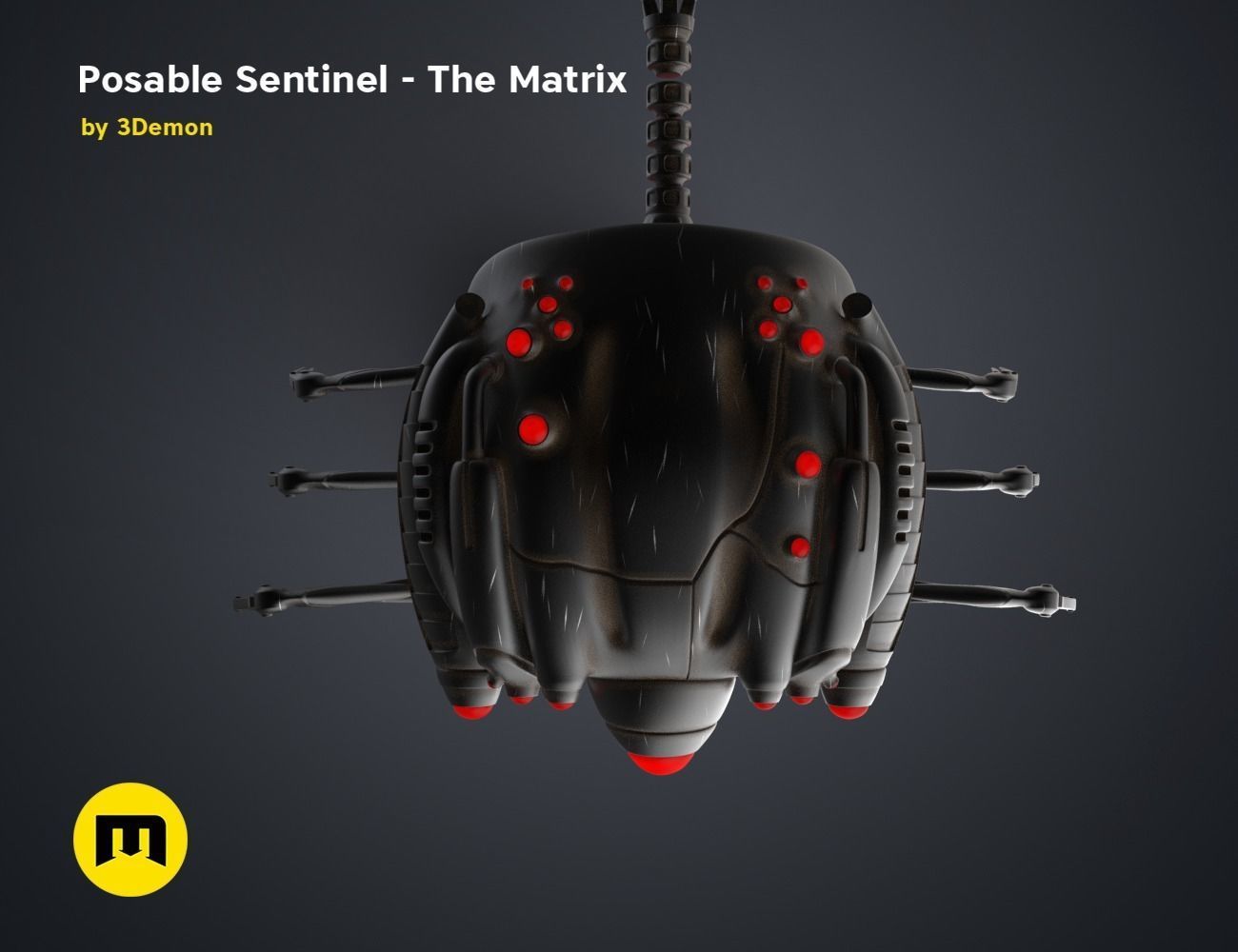 Posable Sentinel - The Matrix 3D model 3D printable | CGTrader
