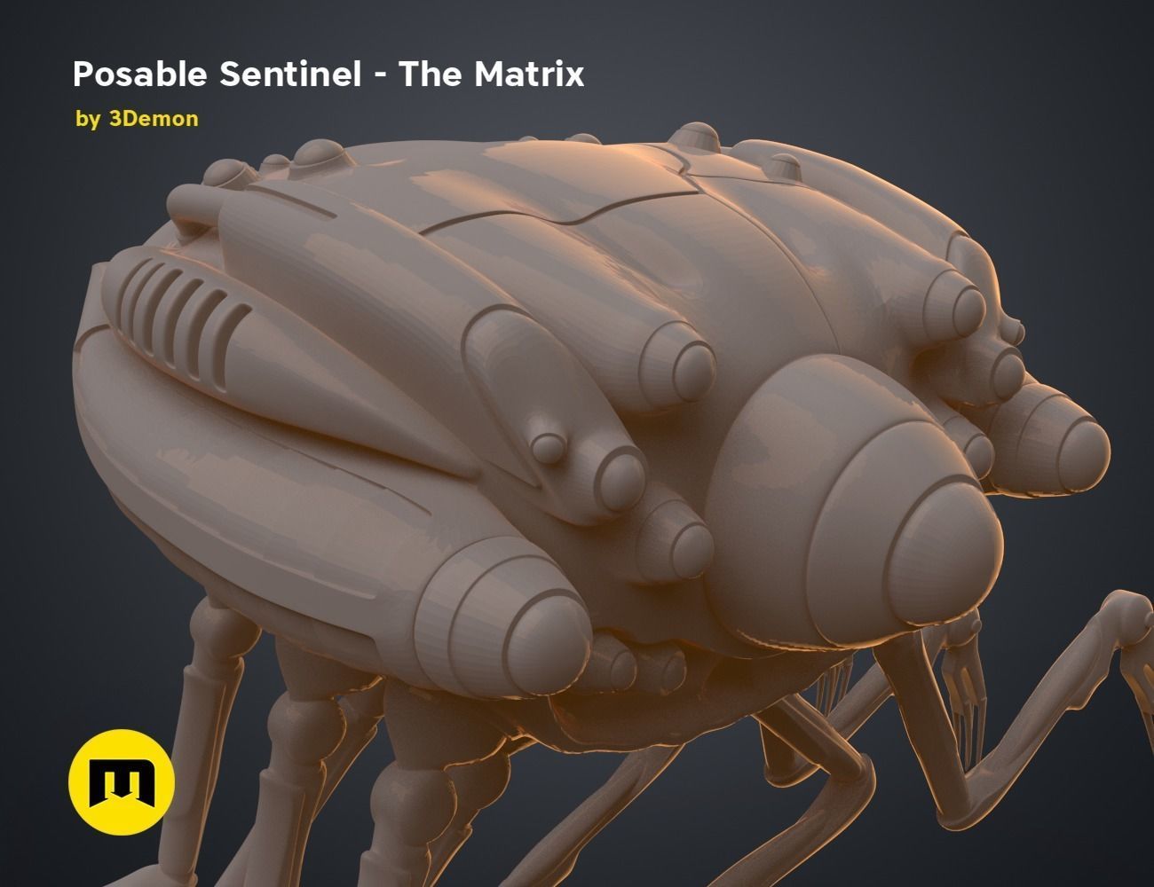 Posable Sentinel - The Matrix 3D model 3D printable | CGTrader