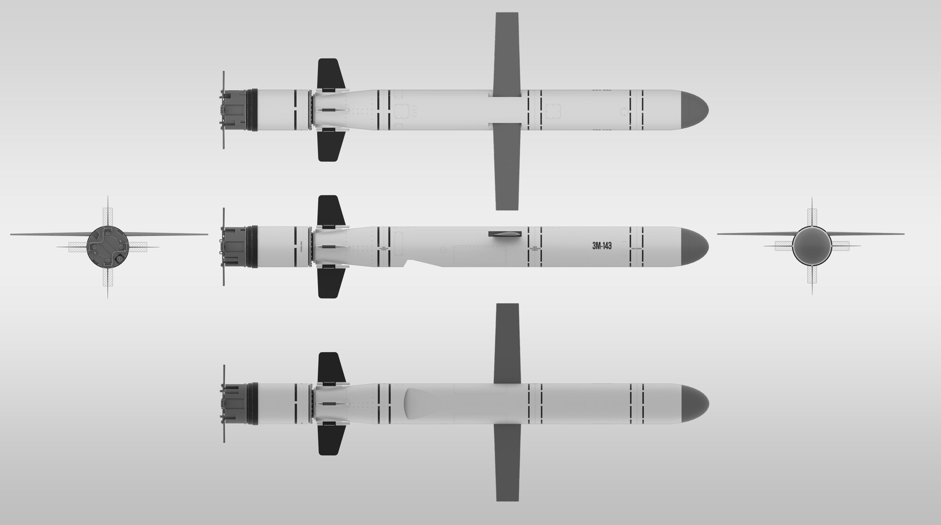 3D model 3M-54 Kalibr- 3M14 Biryuza VR / AR / low-poly | CGTrader