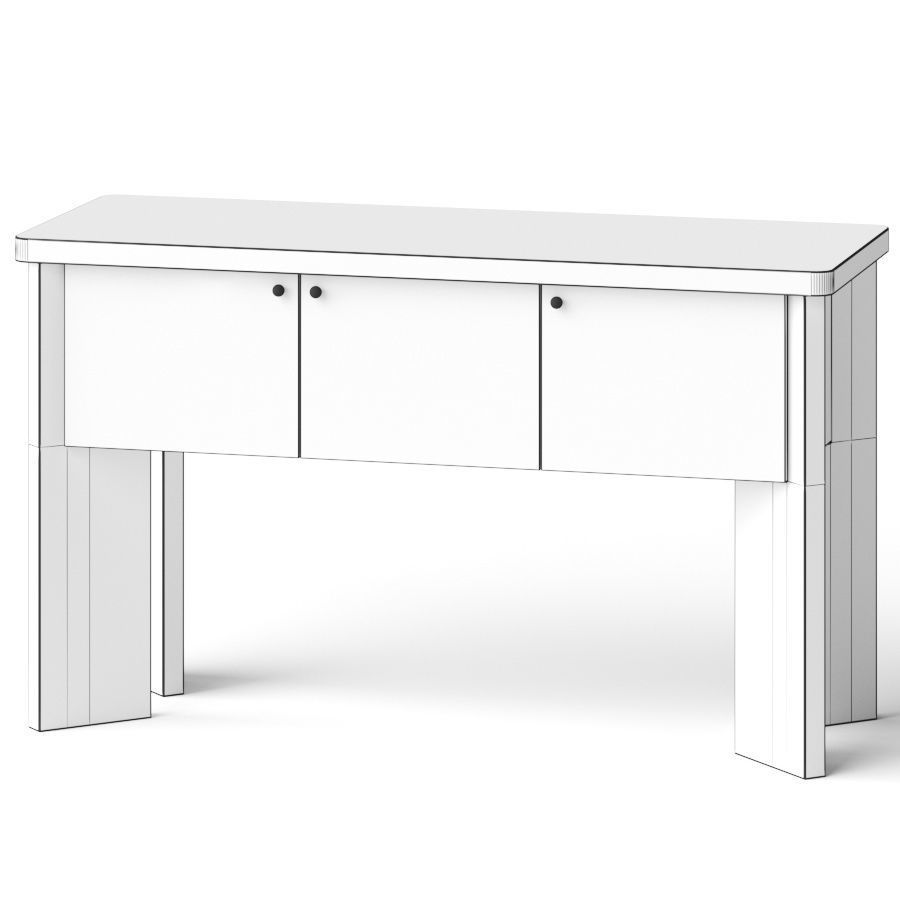 CB2 Shadow Blackened Wood Sideboard Console 3D model | CGTrader