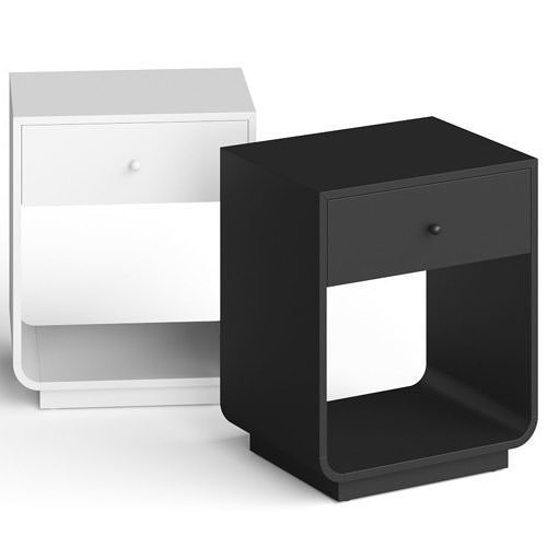 CB2 Bowed Lacquered Nightstand Bedside Table 3D model | CGTrader