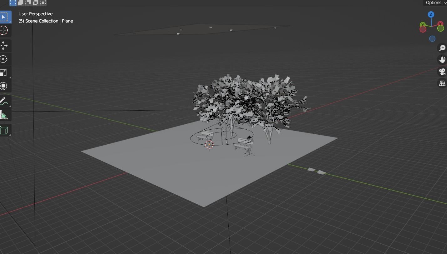3D model Autumn Falling Leaves Project Blender VR / AR / low-poly ...