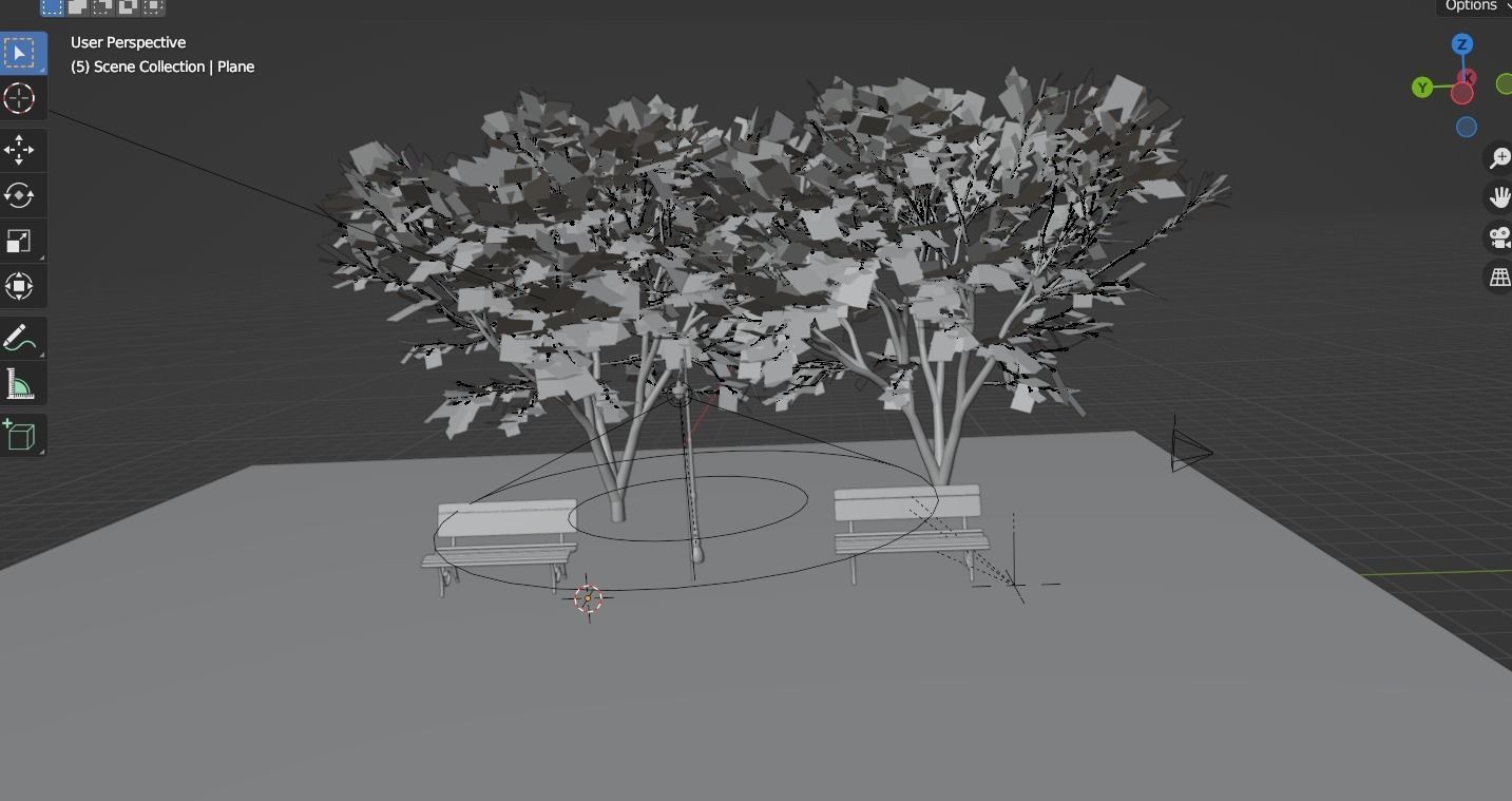 3D model Autumn Falling Leaves Project Blender VR / AR / low-poly ...