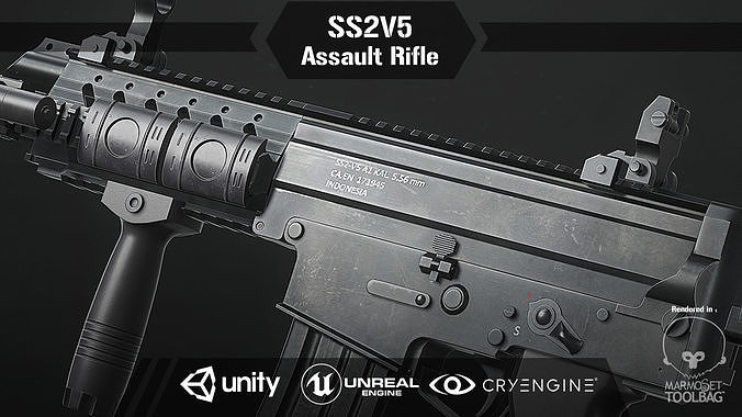 SS2V5 Assault Rifle free VR / AR / low-poly 3D model rigged | CGTrader