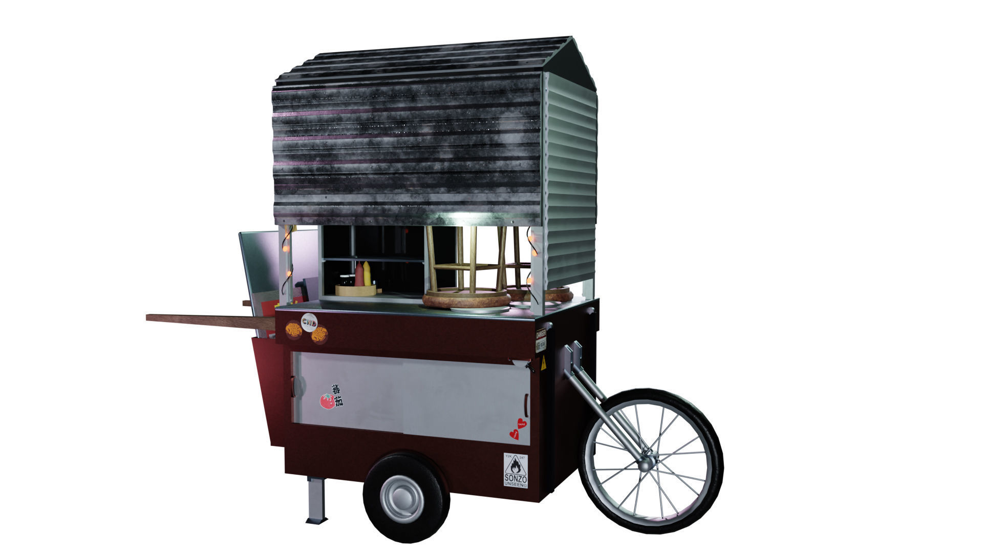 Asian Food Stand 3D model | CGTrader