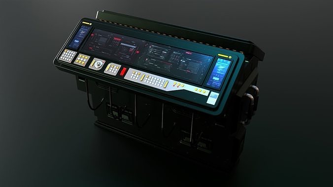 3D model Sci Fi Computer Terminal Command Bridge VR / AR / low-poly ...