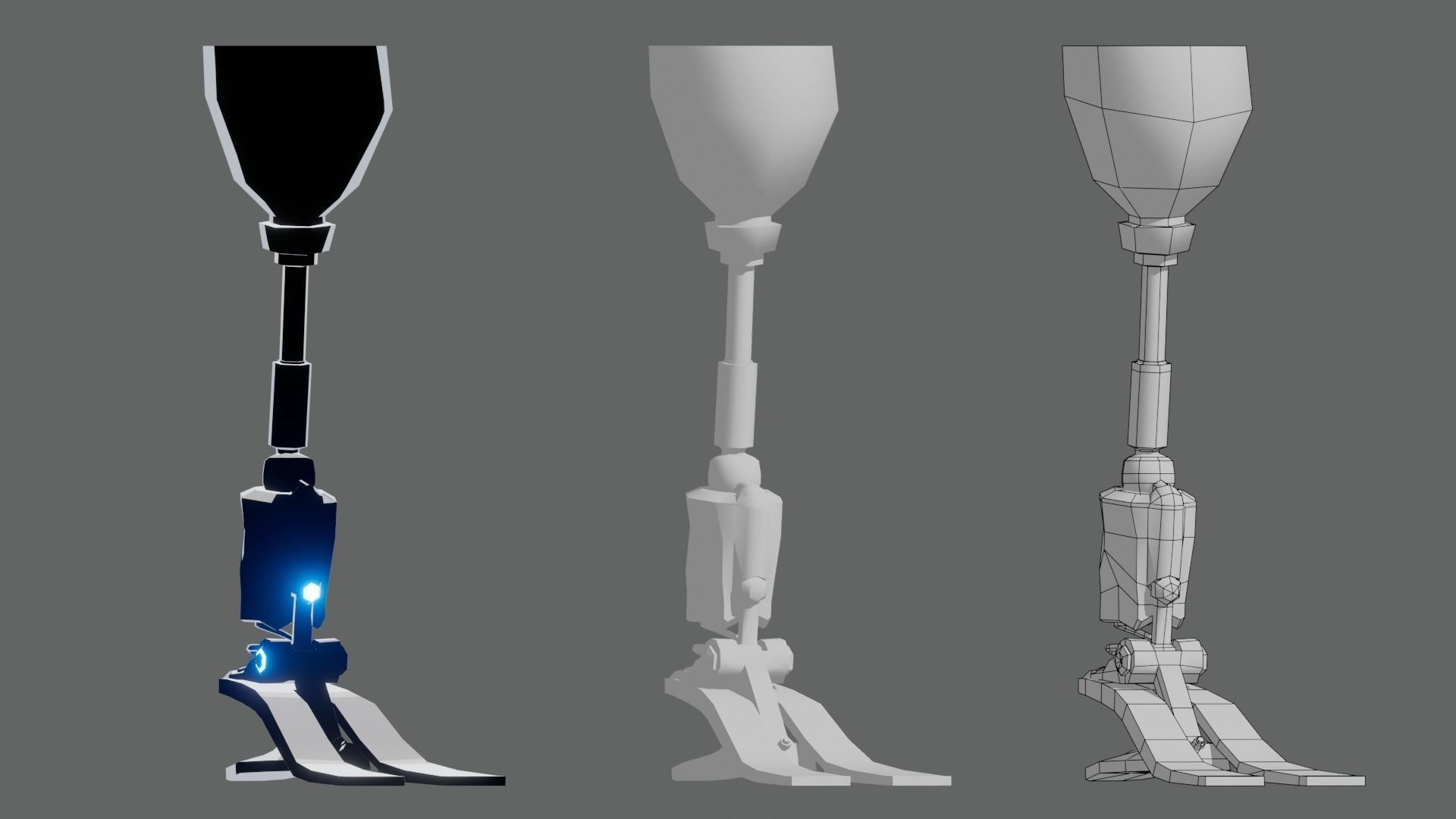 3D model Base robot Arm - Leg VR / AR / low-poly | CGTrader