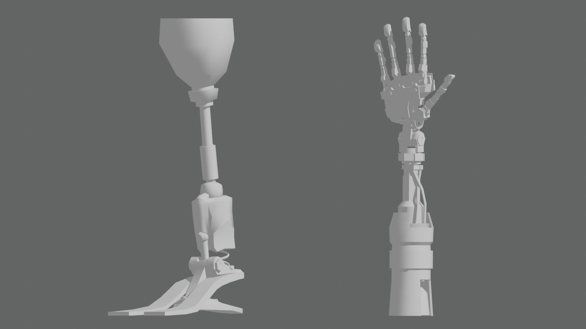 3D model Base robot Arm - Leg VR / AR / low-poly | CGTrader