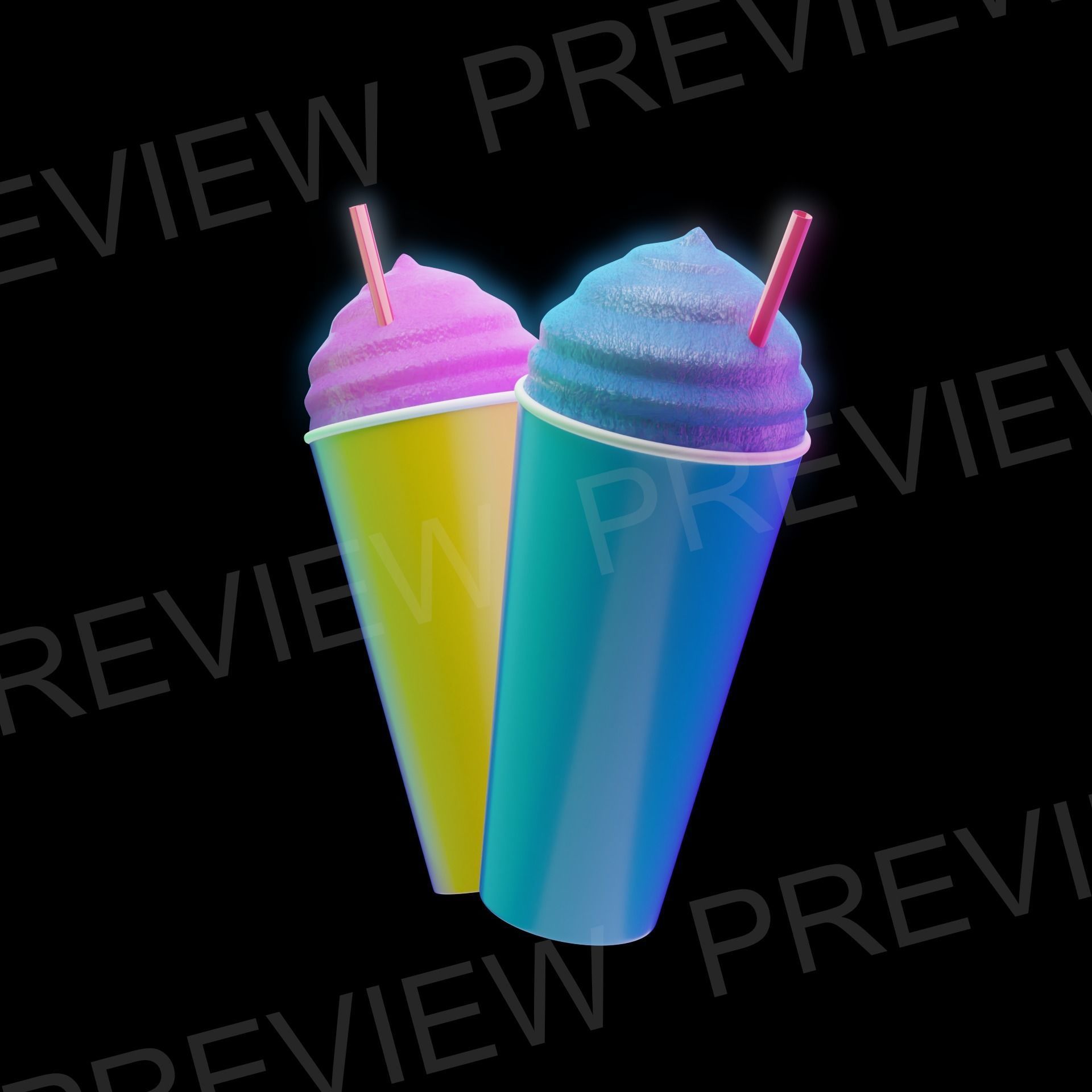 3D model Animated HD Slurpee Icon VR / AR / low-poly | CGTrader
