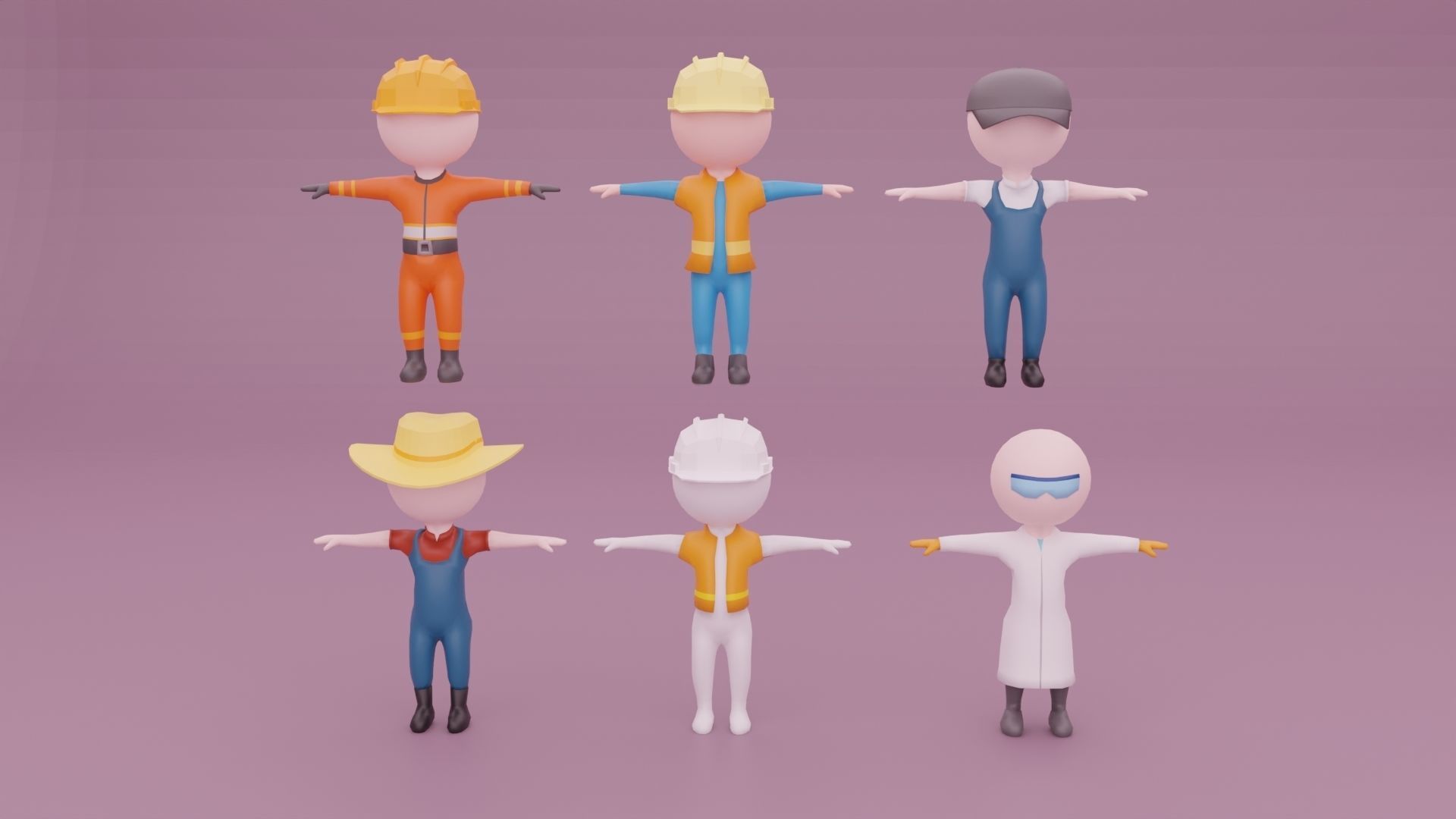 3D model Character Pack VR / AR / low-poly | CGTrader