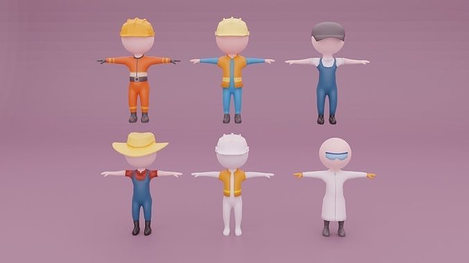 3D model Character Pack VR / AR / low-poly | CGTrader