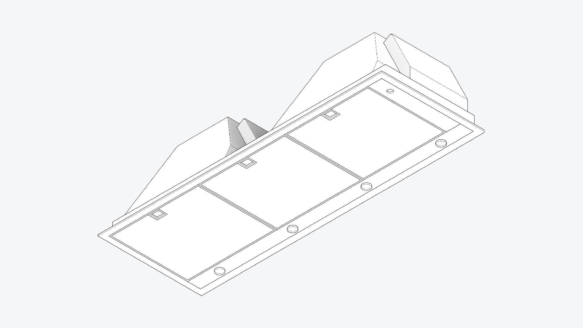 3D model Rangehood - Modern - Undermount - Appliance 096 VR / AR / low ...