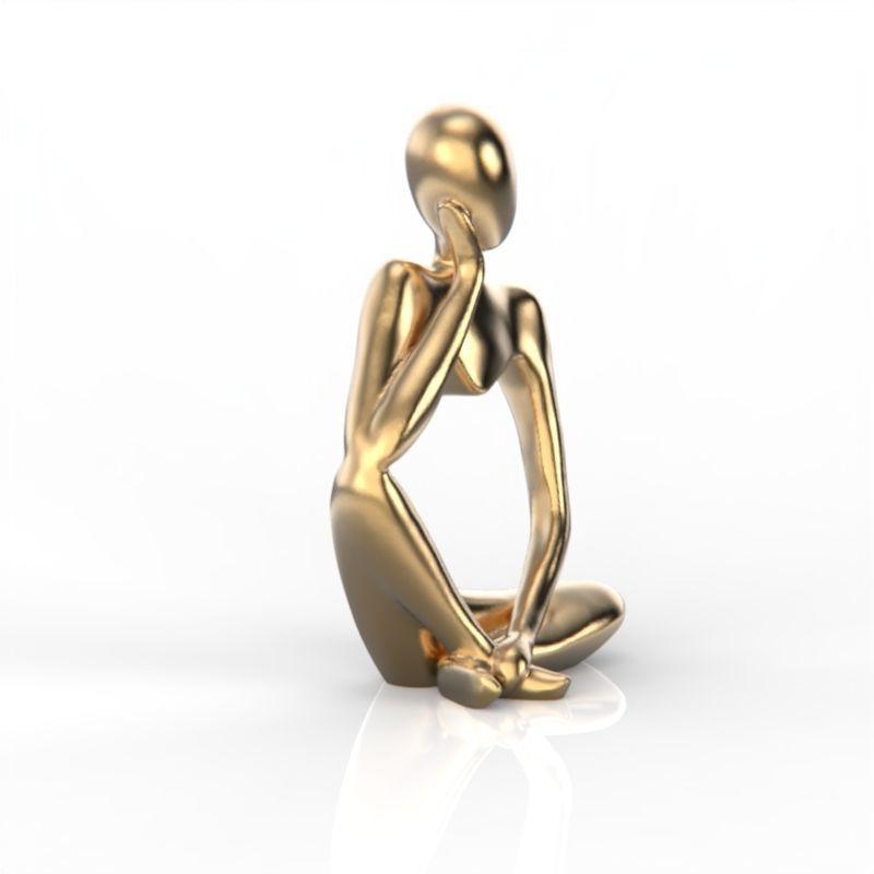 abstract decorations thinker figurine 3D model 3D printable | CGTrader