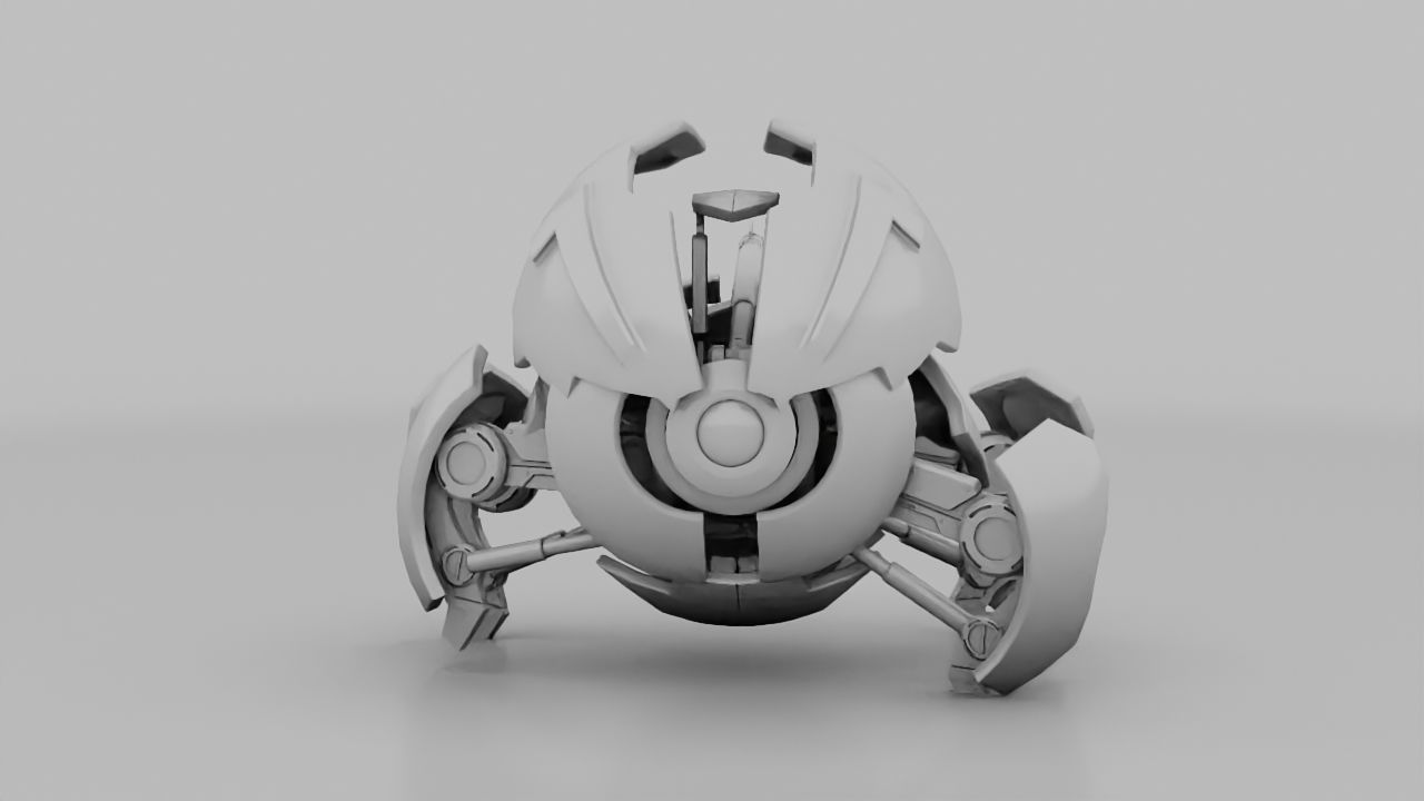 Ball robot rigged - animated character 3D model animated rigged | CGTrader