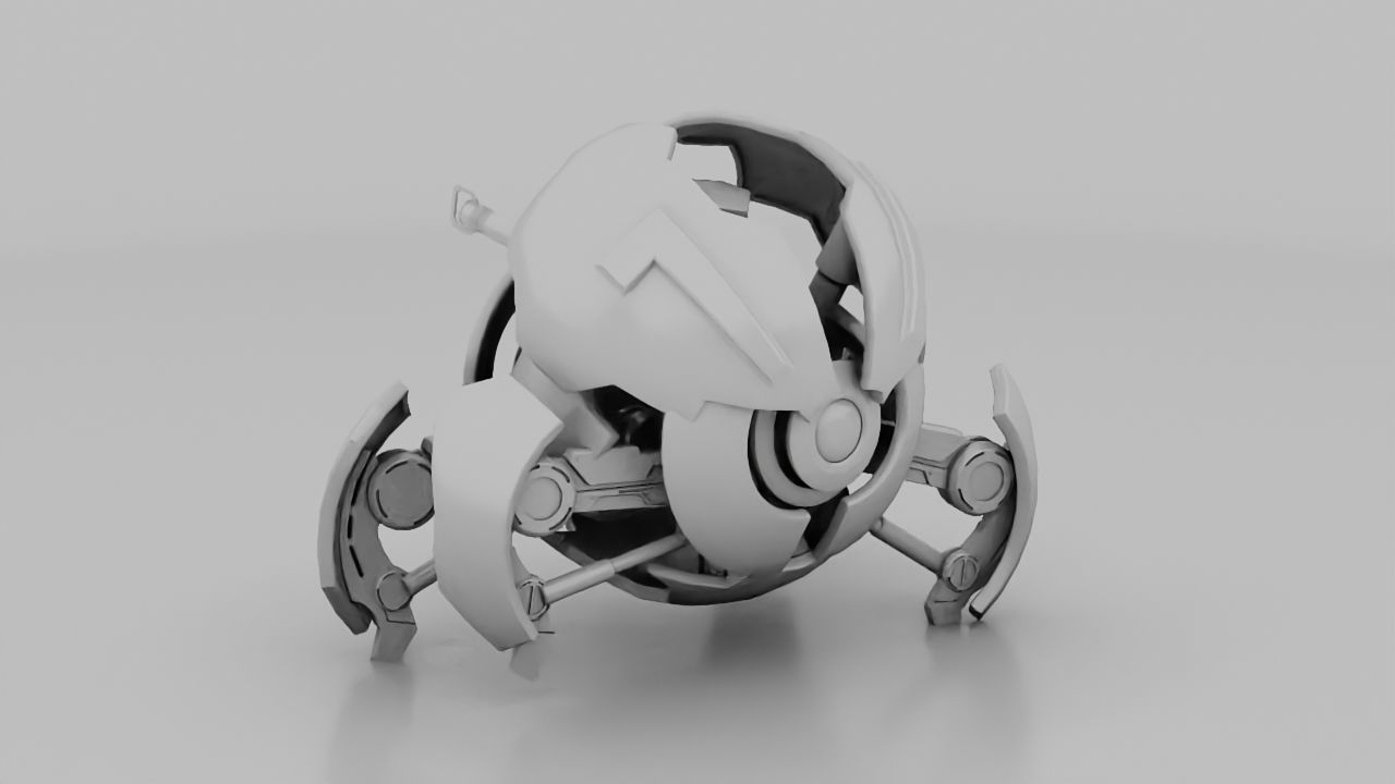 Ball robot rigged - animated character 3D model animated rigged | CGTrader