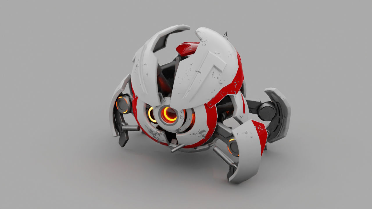 Ball robot rigged - animated character 3D model animated rigged | CGTrader