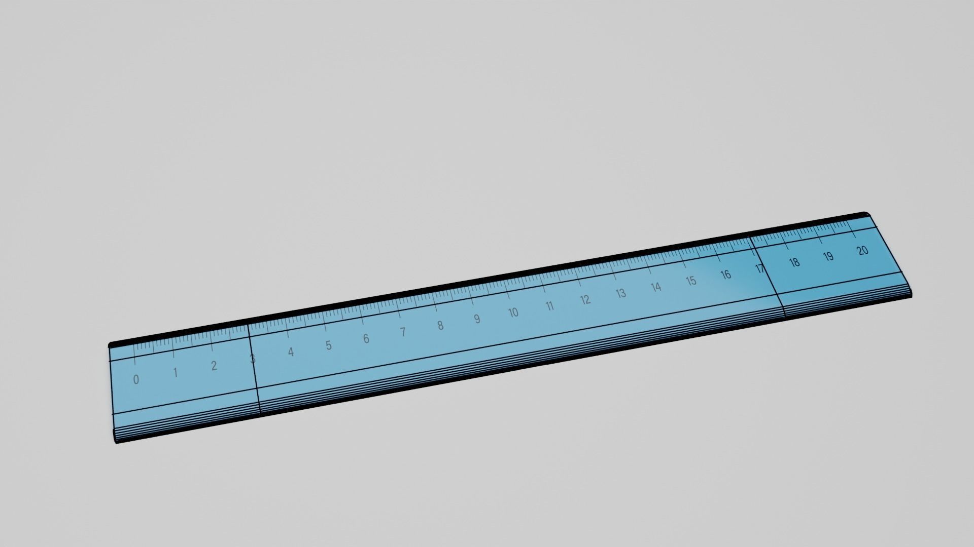 Metric Ruler 20 cm 3D model | CGTrader
