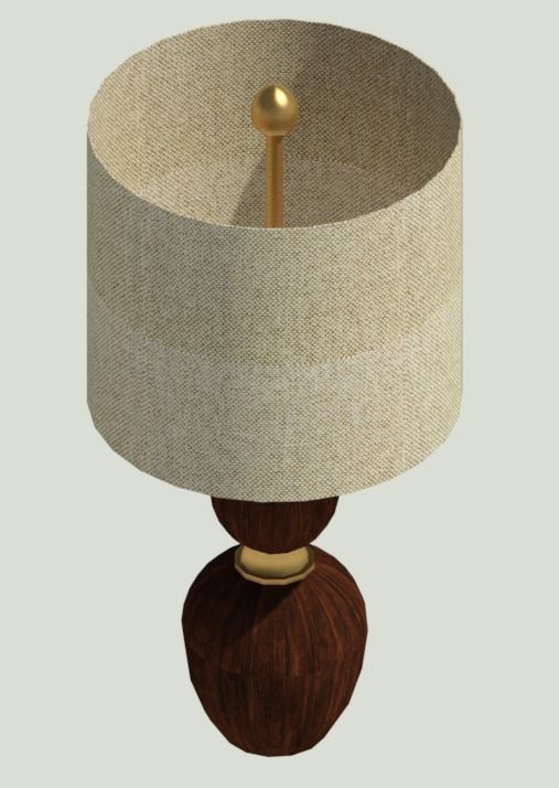 Wood Lamp Revit Family 3D model | CGTrader