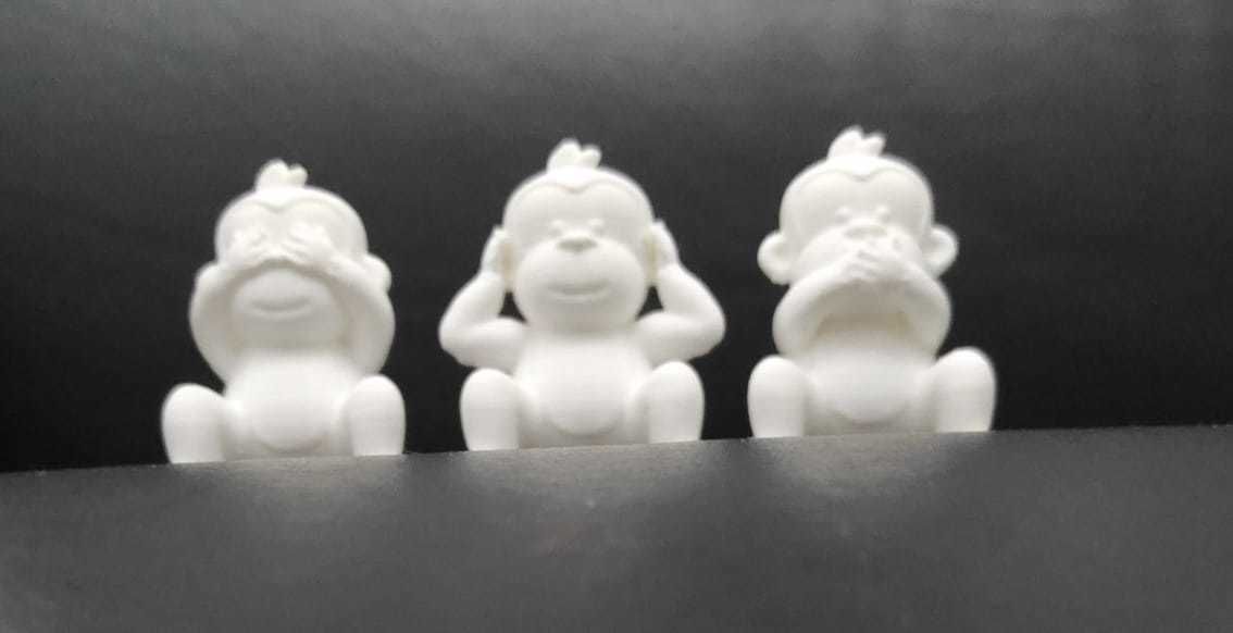 Three Wise Monkeys 3D model 3D printable | CGTrader