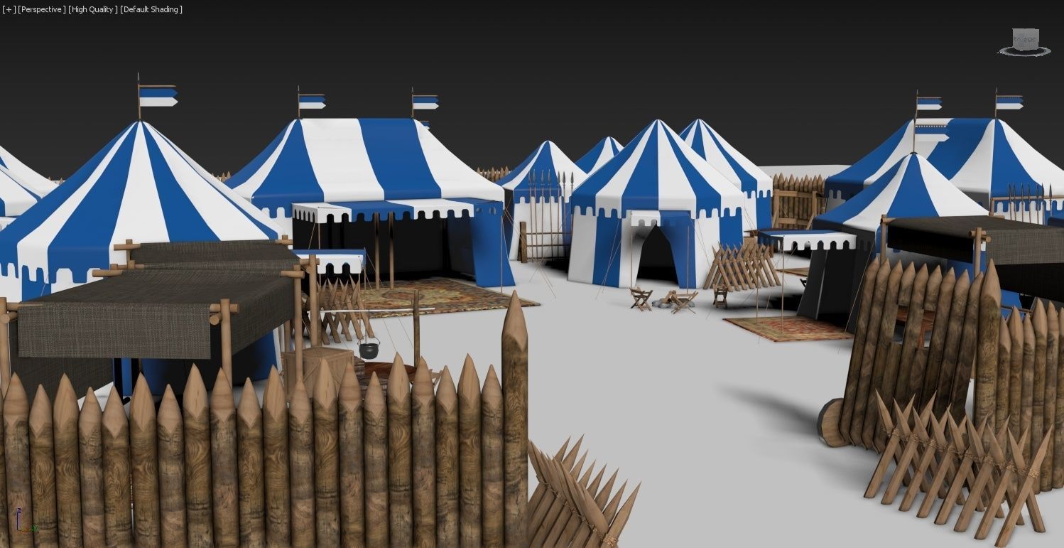 Medieval Siege Camp 3D model | CGTrader
