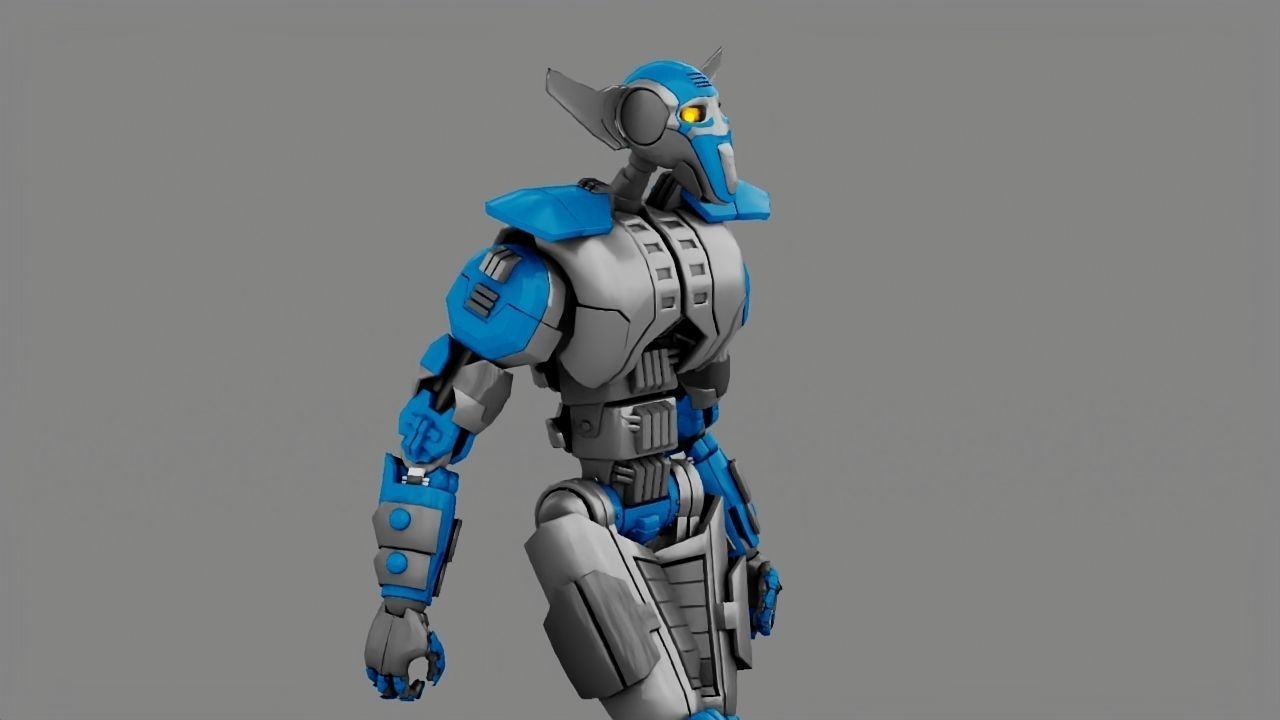 Villain robot rigged - animated character 3D model animated rigged ...