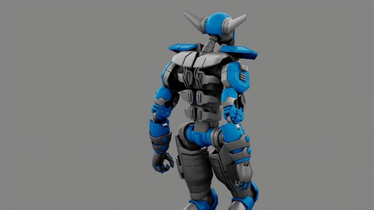 Villain robot rigged - animated character 3D model animated rigged ...