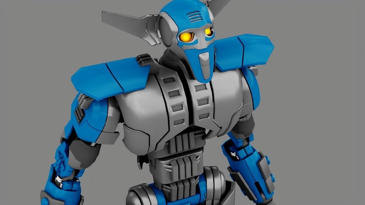 Villain robot rigged - animated character 3D model animated rigged ...