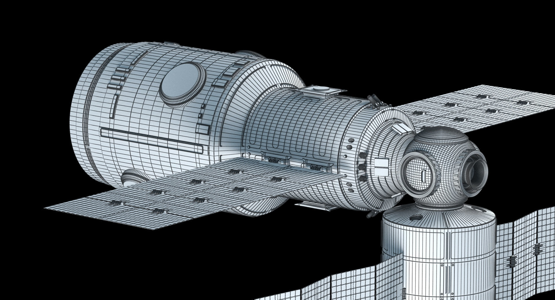 Modular Space Station 3D model | CGTrader