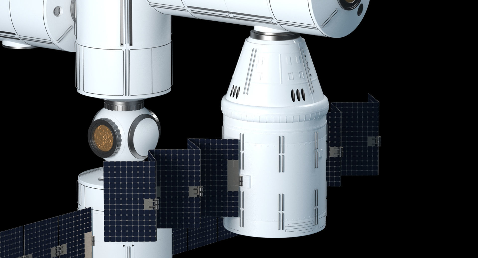 Modular Space Station 3D model | CGTrader