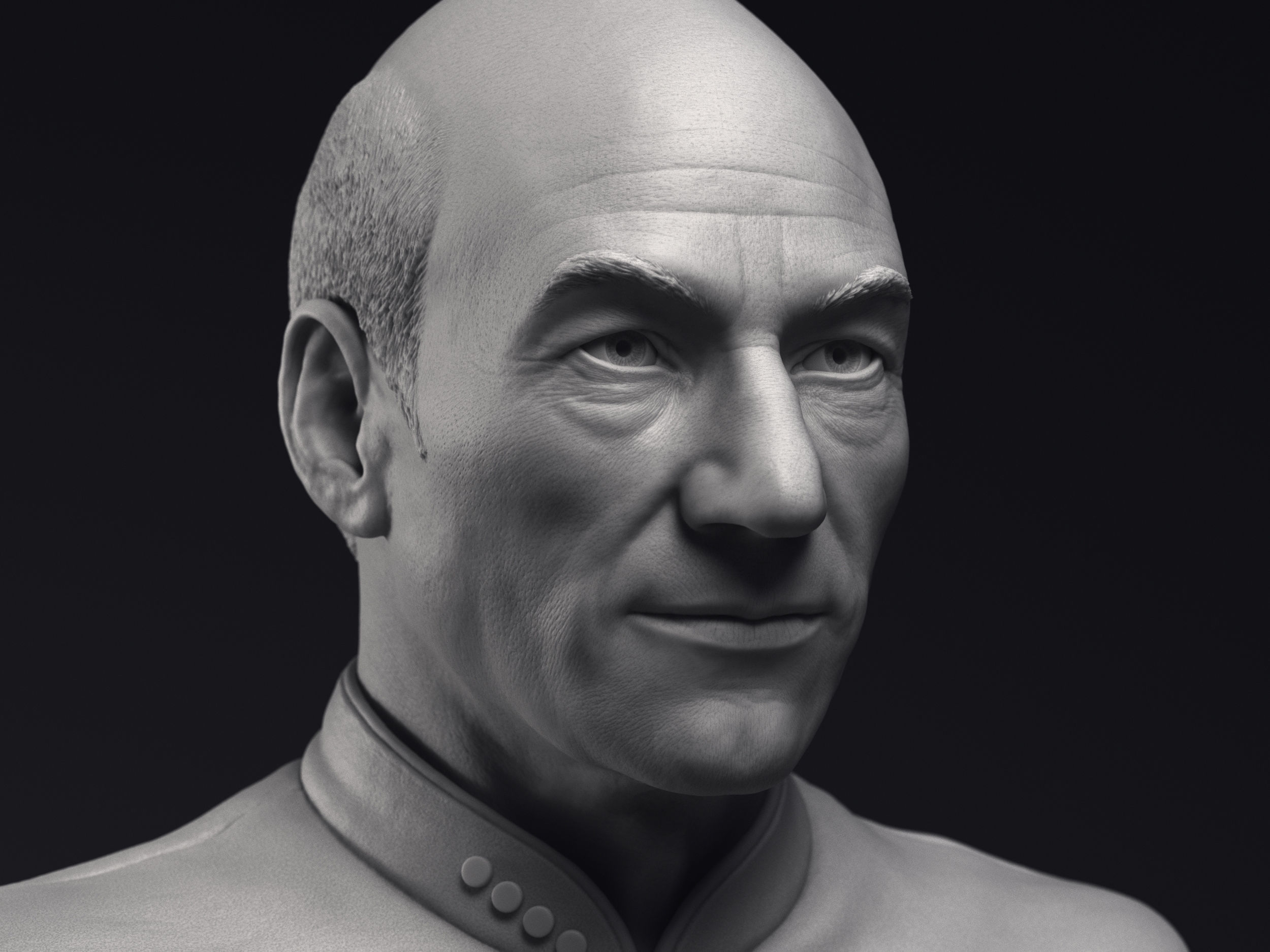 Picard and Data 3d printable bust collection | CGTrader