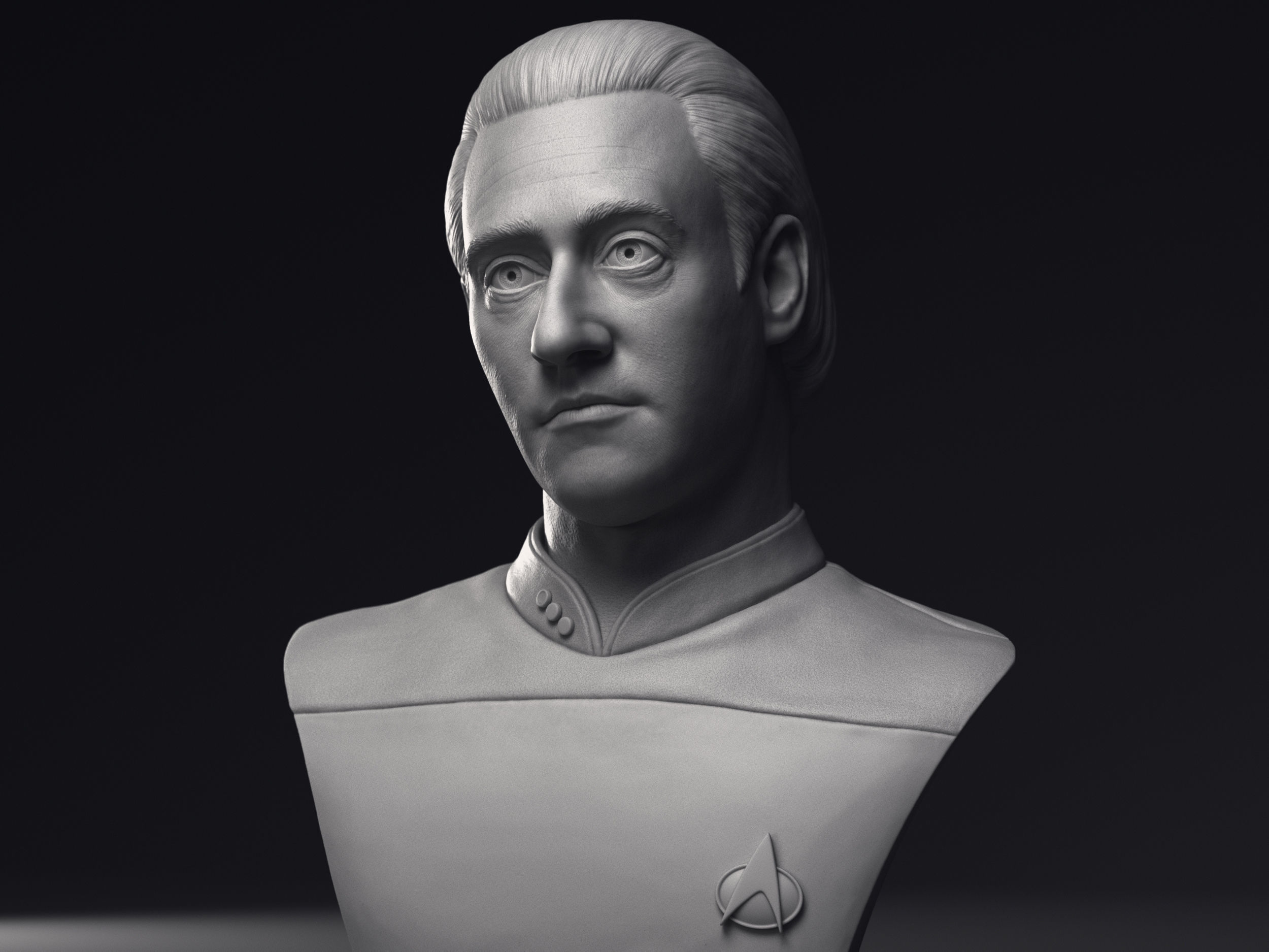 Picard and Data 3d printable bust collection | CGTrader