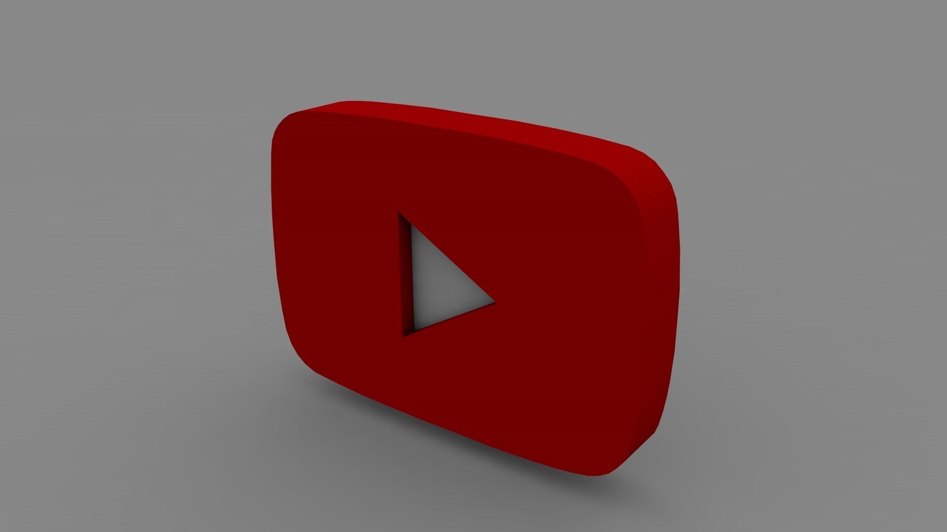 YouTube logo 3D model | CGTrader