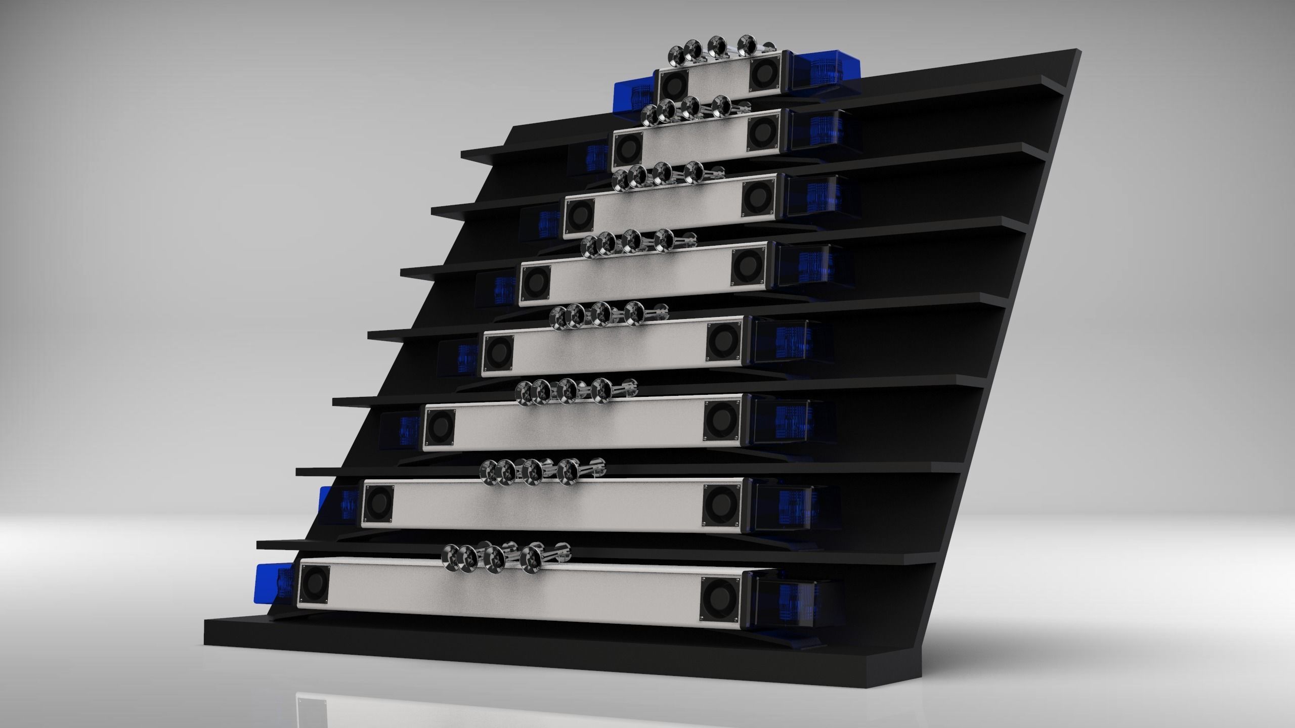 Haensch DBS3000 Xenon Lightbar Original Sizes 3D model | CGTrader